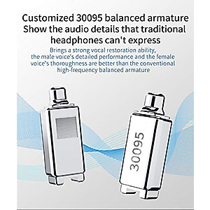 CCA CSN Hybrid Dual Drivers in-Ear Headphones, 1DD+1BA HiFi Stereo Noise Isolating IEM Wired Earphones/Earbuds/Headsets with Detachable Cable for Sports/Workout/Game (with MIC, Blue)