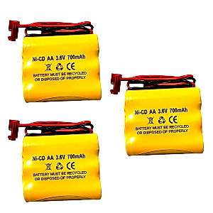 3 Pack BNP3700B S/L 026-148 3.6v 700mah Ni-Cd Battery Replacement CUSTOM-93 026148 LPX70RWH CUSTOM-235 BGN800-3DWP-41REC LPX70RWH NNYXSB NIC0553 ANIC0553 41B020AD13301 BNP3700B