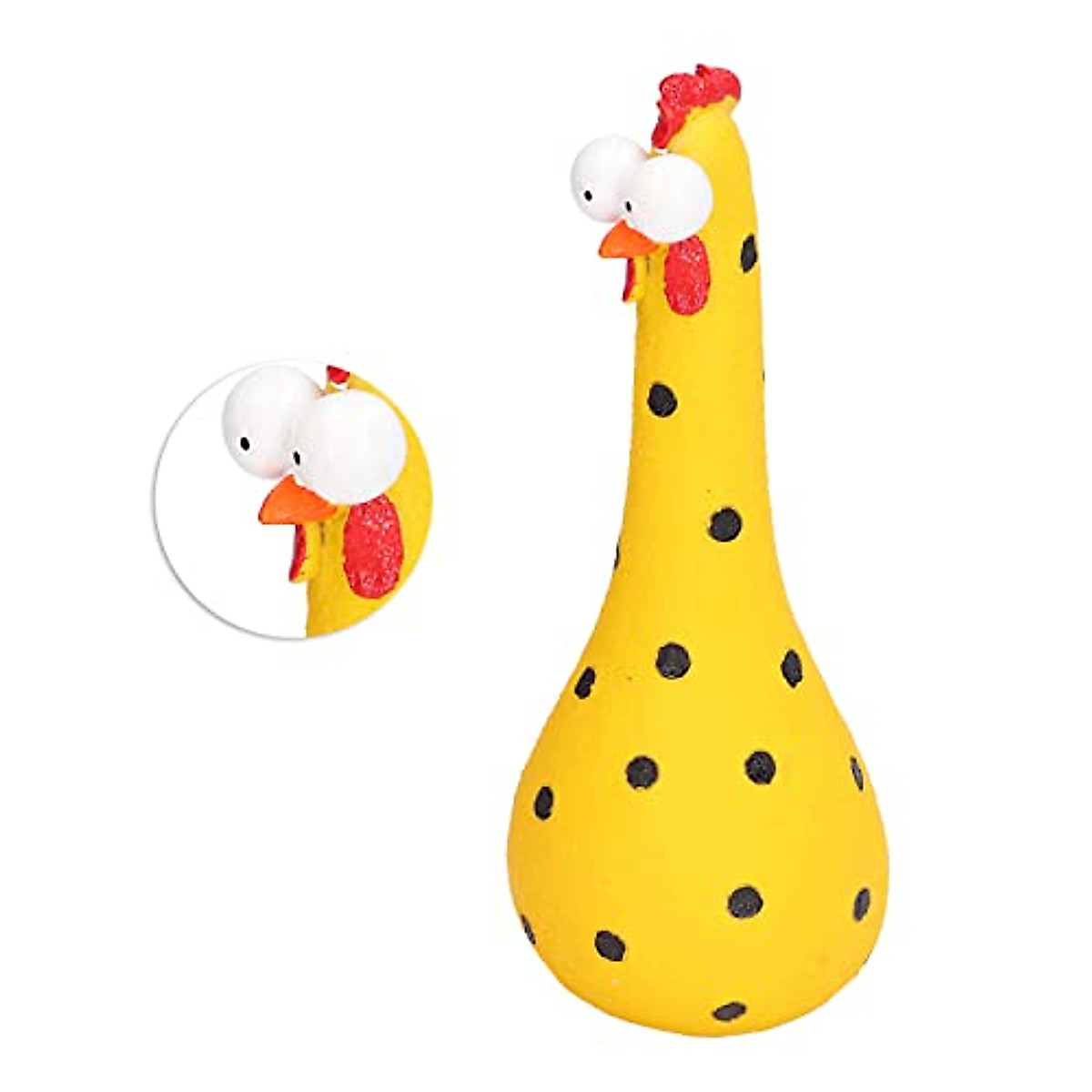 TOTITOM Chicken Statue Silly Chicken Decor Resin Statue Ornaments with Long Neck Handmade Unique Ornament for Home Garden Backyard Decoration(Yellow)