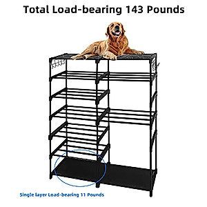 NIUBER 7 Tiers Shoe Rack tall Show Racks Shoes Stand for Bedroom Shelves for Shoes Garage Shoe Rack Organizer Sturdy Shoe Rack Heavy Duty for Closet Entryway Door