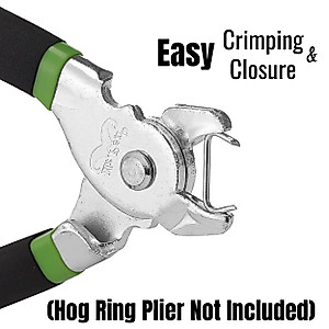 Mr. Pen- Galvanized Hog Rings, 3/4", 420 Pcs, Hog Rings Upholstery, Hog Rings for Furniture Upholstery, Auto Upholstery, Meat & Sausage Casings, Fencing, Animal Pet Cages, Shock Cords