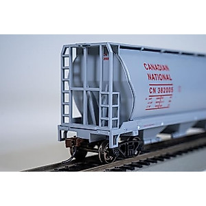 Bachmann Trains - Canadian 4 Bay Cylindrical Grain Hopper - Canadian National - HO Scale