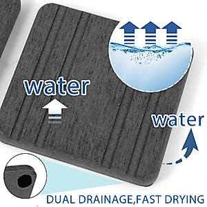 3PCS Water Absorbing Stone Tray, DryingNeat Diatomite Stone Sink Tray, Instant Dry Sink Coasters, Kitchen Sponge Hand Soap Holder, Countertop Fast Drying Counter Tray,8 * 4inch and 4 * 4inch