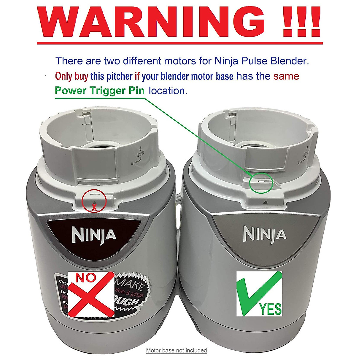 Ninja 40oz Pitcher Bowl for BL201 BL205 BL206 BL207 700w Kitchen System Pulse Blender