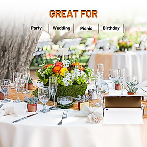 54''×300' Disposable Plastic Tablecloths Roll, White Plastic Table Cloths, Plastic Table Party Cover, Premium Decorative Rectangle Table Cover for Weddings, Banquets, Parties, Indoor & Outdoor.