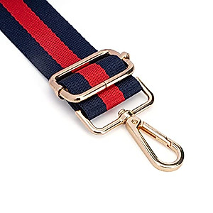 HKCLUF Women Bags Shoulder Strap Wide Purse Strap Adjustable Replacement Straps for Handbags Crossbody Bucket Shoulder Bag Replacement Belt(Blue Red)