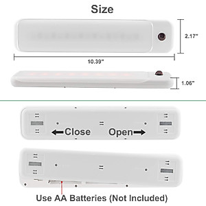 LUXSWAY LED Color Light Bar with Battery Operated,Dimmable Night Lighting, Stick On Light Bar Mulit-Color Changing for Closet,Stair,Shelf, Under Cabinet,DIY Effect