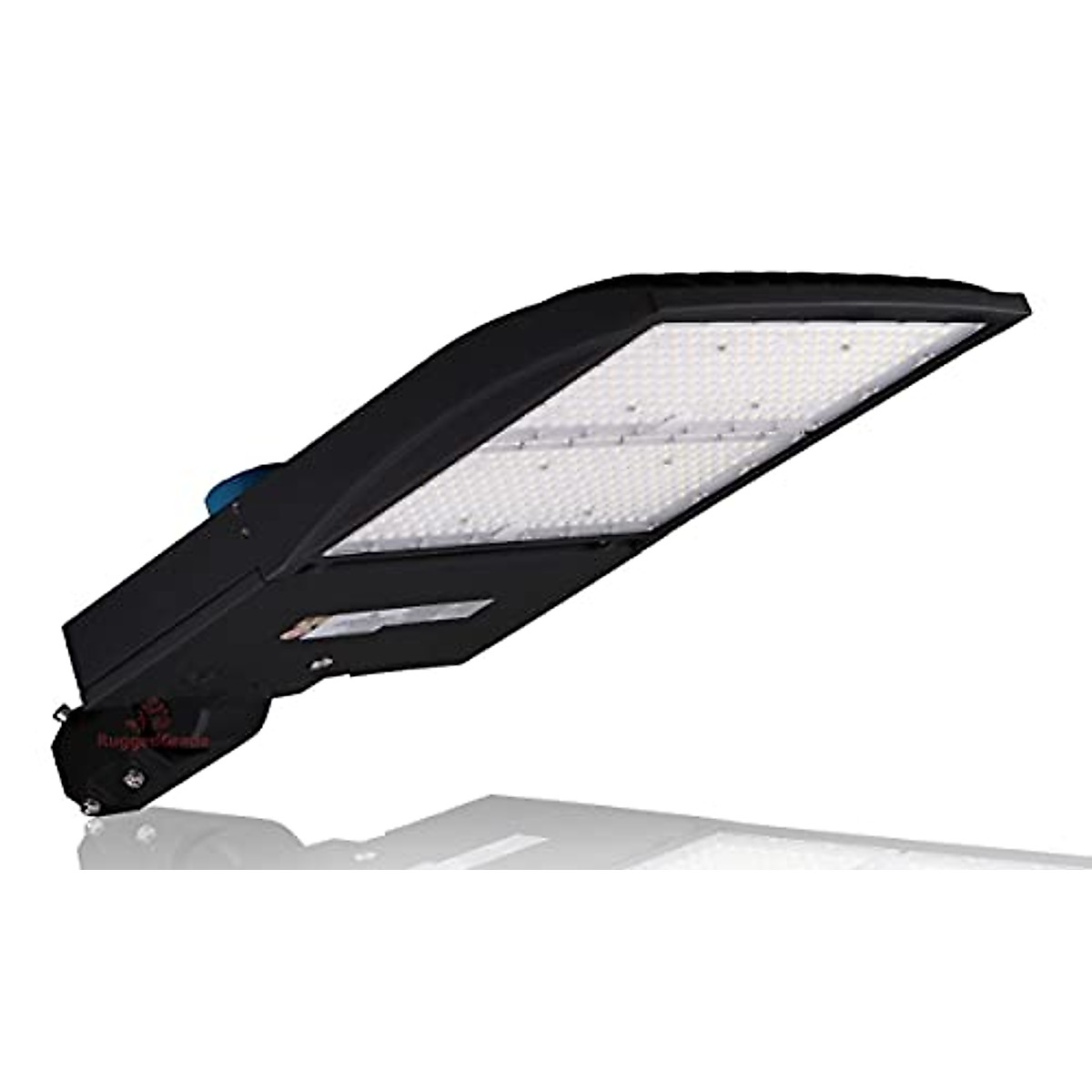 RuggedGrade 300 Watt LED NextGen III Shoebox Light - 42,000 Lumen - 5000K Bright White - Slip Fit - with Photocell - Black Housing