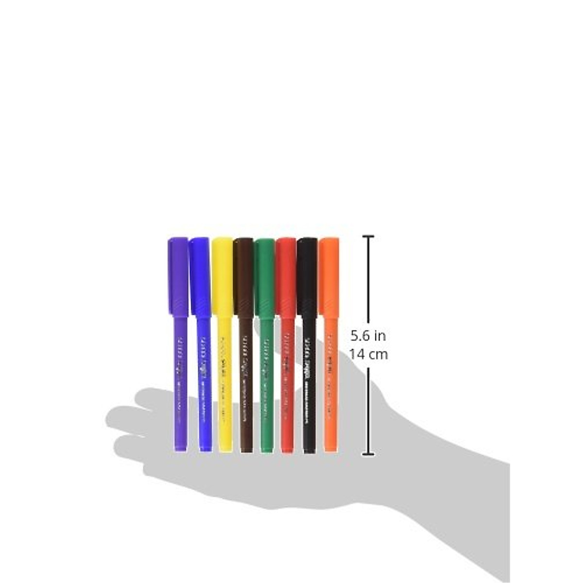 School Smart Felt Tip Pens, Fine Tip, Assorted Colors, Pack of 8