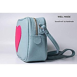 Lightweight Small Crossbody Purse Bag Leather with Tassel for Girls Women with Adjustable Straps Design in Italy (Sky Blue)