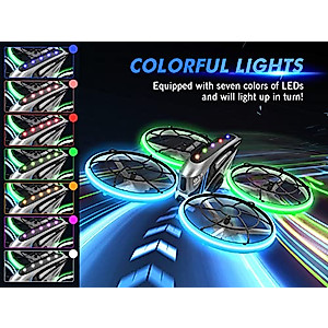 HASAKEE RC Drone for Kids Adults with HD FPV Camera,Cool Toys Gifts for Boys Girls,Hobby RC Quadcopter Skyquad with Cool LED Light,Full Protect Guards and Long Flight Time,Q11 Durable for Beginners