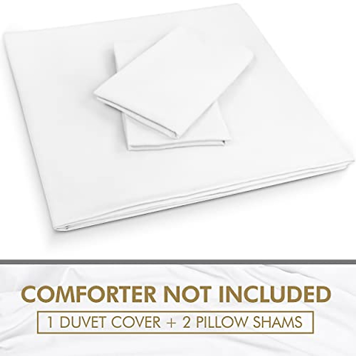 Utopia Bedding Duvet Cover King Size Set - 1 Duvet Cover with 2 Pillow Shams - 3 Pieces Comforter Cover with Zipper Closure - Ultra Soft Brushed Microfiber, 104 X 90 Inches (King, White)