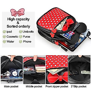 Voikukka Mini Backpacks for Little Girls Backpack Purse Cute Mini Mouse Backpack for Toddler Girl Bag Small Kids Backpacks Gift Leather Travel Backpack Children Backpack