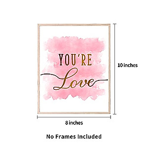 HOMANGA Girls Room Decor Posters, Kids Room Wall Art, Girls Room Wall Decor, Posters For Teen Girls Room, Girls Wall Decor Prints for Bedroom, Nursery Room, Playroom (Set of 6, 8X10 Inch, Unframed)