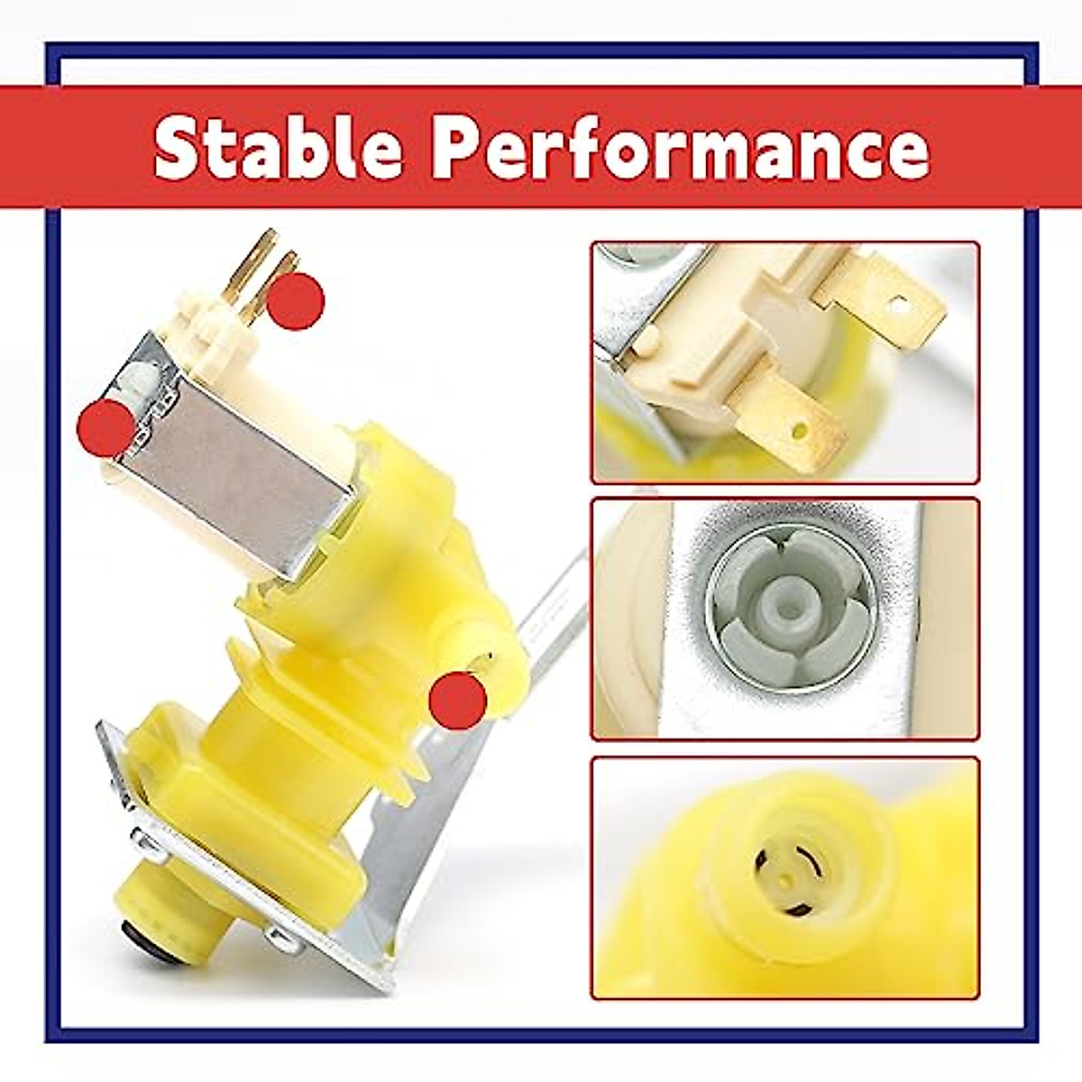 Upgrade 000008483 000009120 Freezer Water Inlet Valve, Compatible with Manitowoc Ice Machines, 000008487 IH9123 33129026 Water Inlet Valve, 120V 60Hz Inlet Valve kit