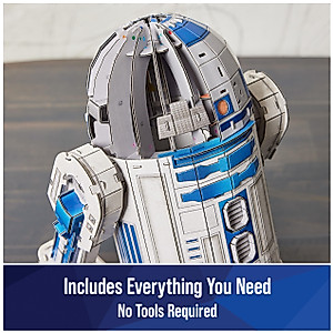 4D Build Star Wars R2-D2 Cardstock 3D Model Kit, Star Wars Gifts, Star Wars Toys Desk Décor for Star Wars Fans & Collectors, Adults & Teens 12+