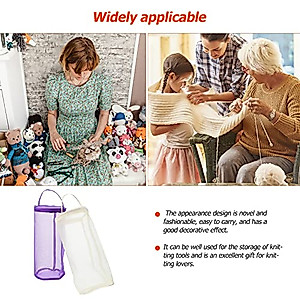 EXCEART 2Pcs Yarn Storage Case Empty Small Round Mesh Storage Bag Portable Knitting Yarn Balls Organizer Basket Crochet Thread Sewing Accessories Storage Tote