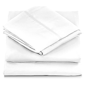 Danjor Linens King Size Sheets Set - 6 Piece Set Including 4 Pillowcases - Deep Pockets - Breathable, Soft Bed Sheets - Wrinkle Free - Machine Washable - White King Bed Sheets - 6 pc