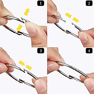 Hifari Binder Rings 100 Pack 1 Inch Nickel Plated Steel Metal Book Rings for Index Cards, Keychain, Heavy Duty Loose Leaf Paper Rings, Notebook and More – Home Office School Supplies - Silver