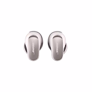 Bose QuietComfort Ultra True Wireless Bluetooth Adjustable Noise Cancelling Earbuds, Spatial Audio, Up to 6 Hours of Play Time, White Smoke Bundle with Fit Kit