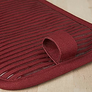 KitchenAid Beacon Two-Tone Pot Holder 2-Pack Set, 7"x10", Passion Red/Bordeaux 2 Count