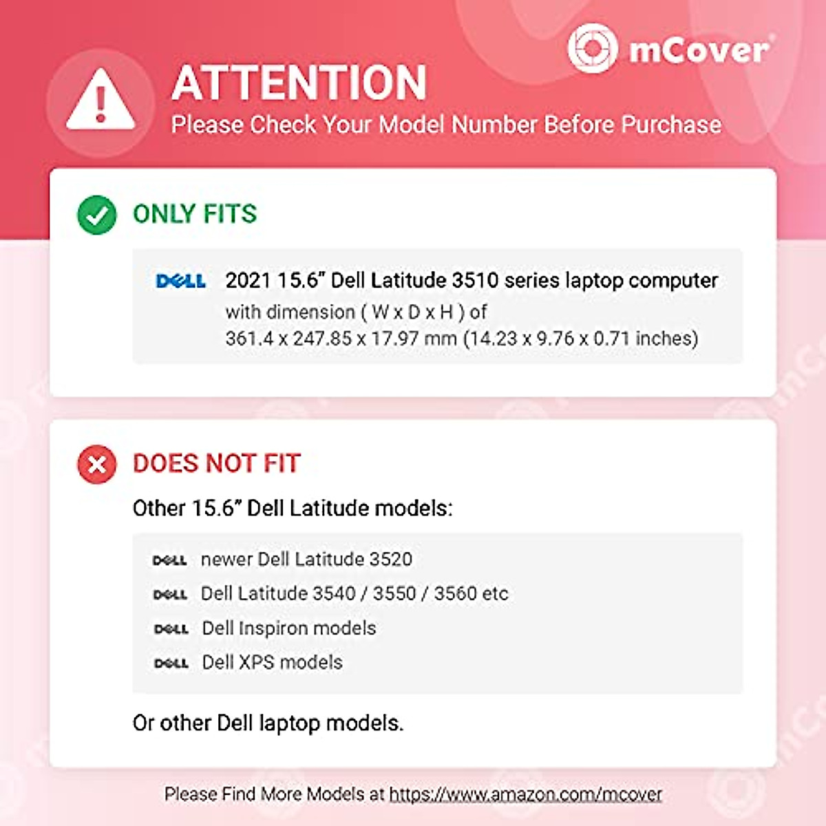 mCover Case Compatible for 2021-2022 15.6" Dell Latitude 15 3510 Series Laptop Computer ONLY (NOT Fitting Other Dell Models) - Purple