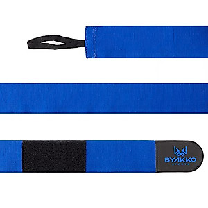 BYAKKO Boxing Hand Wraps Men Women - 180 Inch Elasticated Thumb Loop Bandages - Mexican Style Wrist Wrap Protection - Vendas de Boxeo for Muay Thai MMA Martial Arts Kickboxing - Premium Cotton Blend