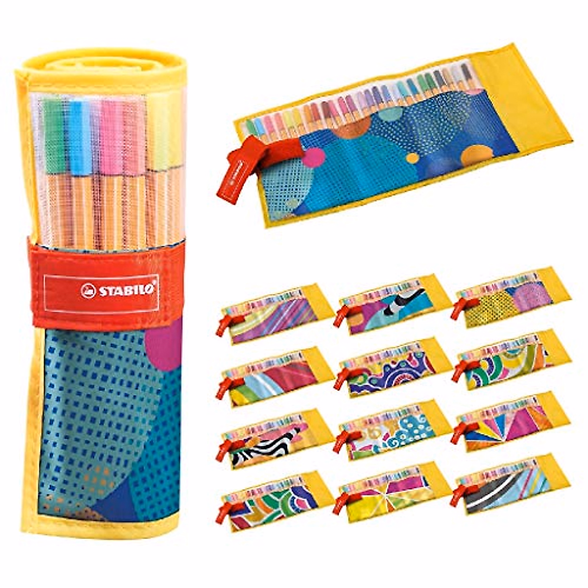 STABILO Fineliner point 88 Rollerset of 25 Assorted Colours incl 5 neon Colours