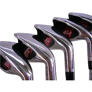 Extreme X5 Wide Sole iBRID Iron Set Senior Men's Complete 8-Piece Iron Set (4-SW) Right Handed Senior Flex A Flex Club with Premium Men's Arthritic Grip