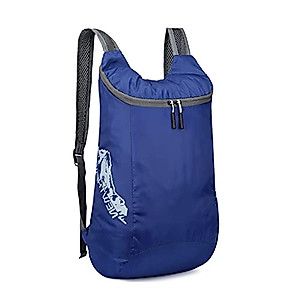 kingsea Foldable Backpack,Lightweight Packable High capacity Backpack for Travel Camping Hiking Outdoor Sports Daypack (Blue)