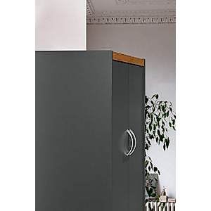 Hodedah 4-Door 4-Shelves, 5-Compartments Kitchen Pantry