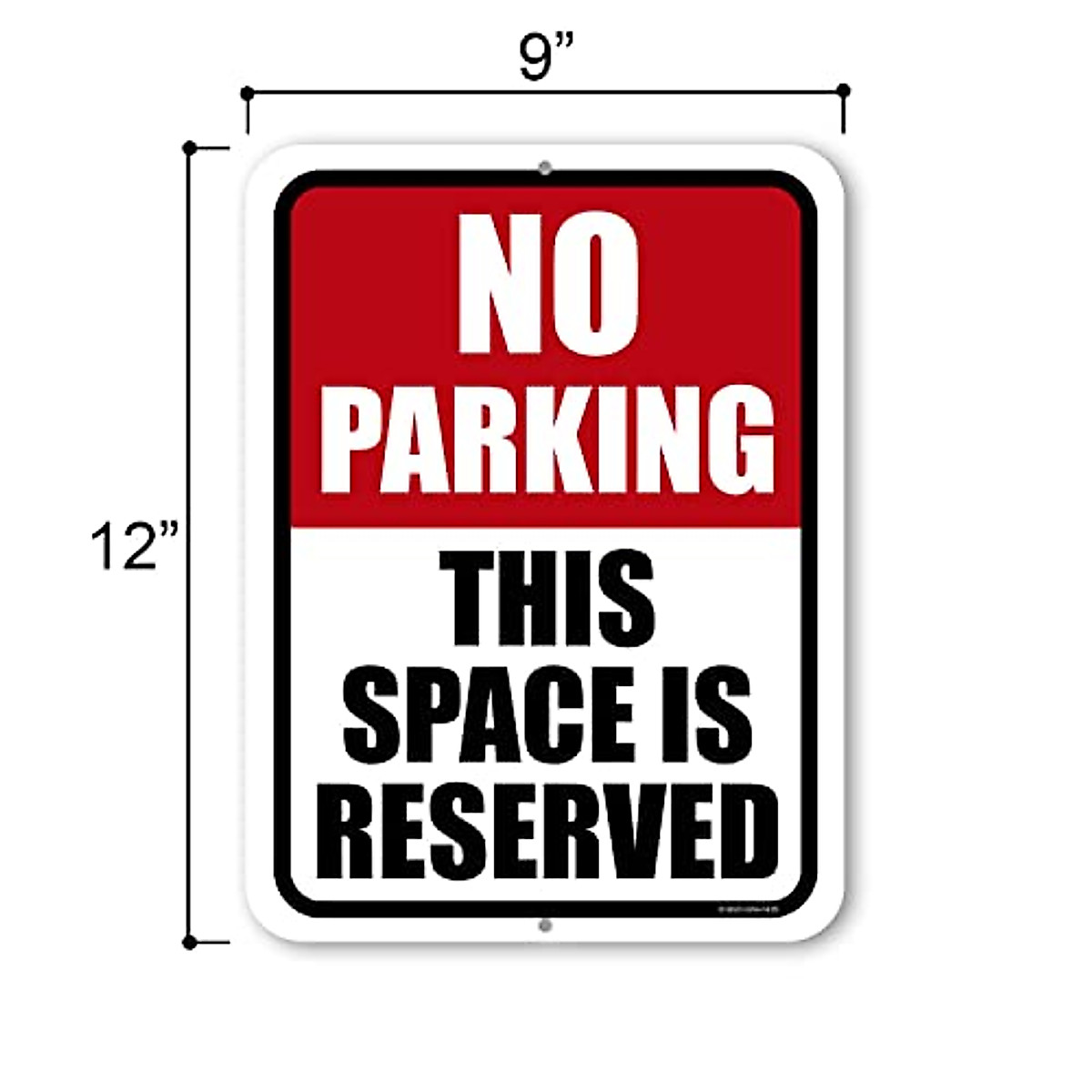 Honey Dew Gifts, No Parking This Space is Reserved, 9 inch by 12 inch, Made in USA, Metal Sign Post, Yard Signs, Yard Décor, Lawn Signs, Warning Signs, No Parking Signs, Reserved Signs