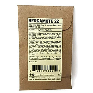 Le Labo Bergamote 22 Eau De Parfum Sample Travel Size