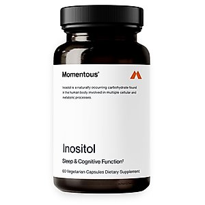 Momentous Inositol Supplement - Myo-Inositol for Mood Balance, Cognitive Function & Rest Quality Support - Vegan, GMO-Free, Gluten-Free, 60 Servings