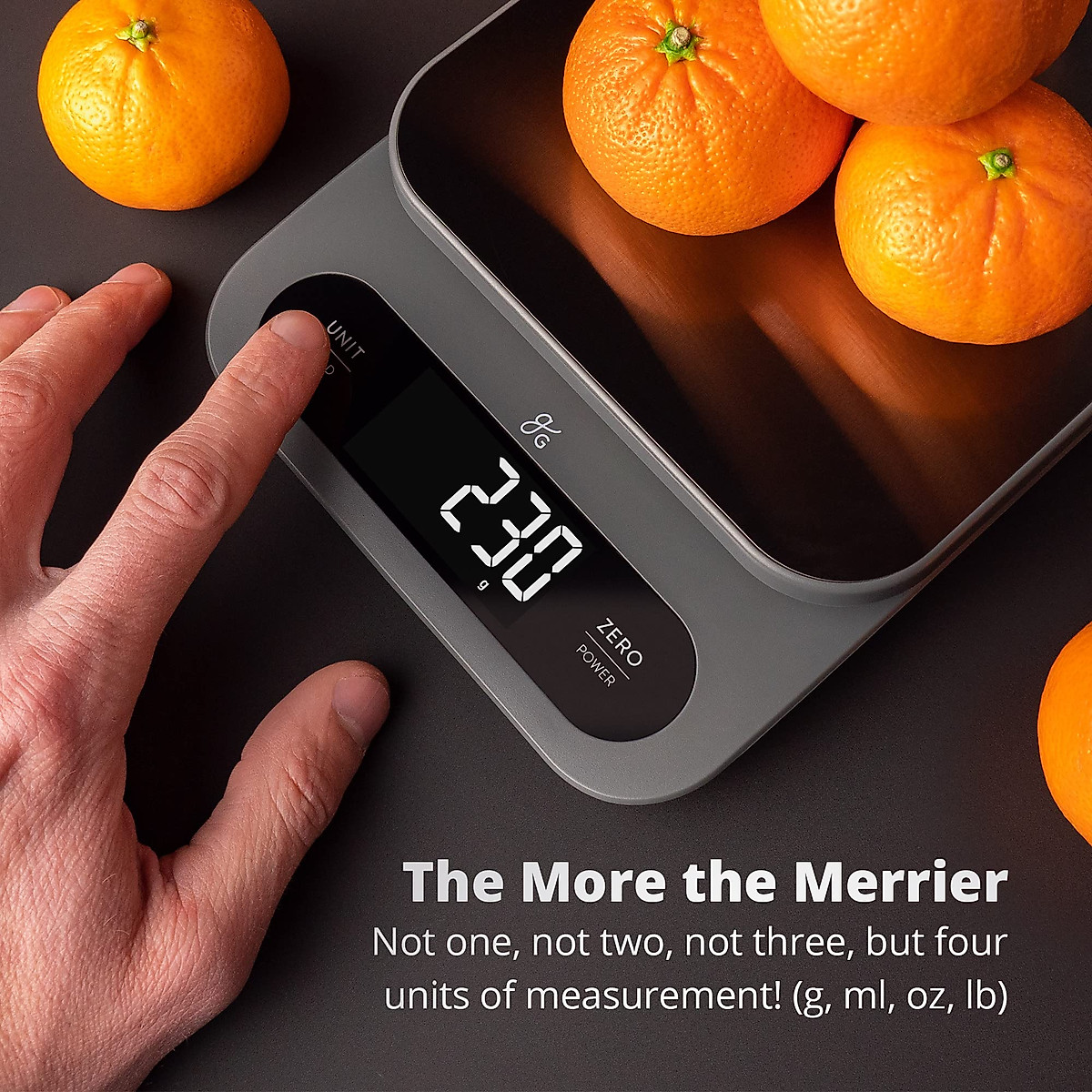 Greater Goods High Capacity Kitchen Scale - A Premium Food Scale, Weighs in Grams & Ounces w/a 22 Pound Capacity, Hi-Def LCD Screen and Stainless Steel Platform