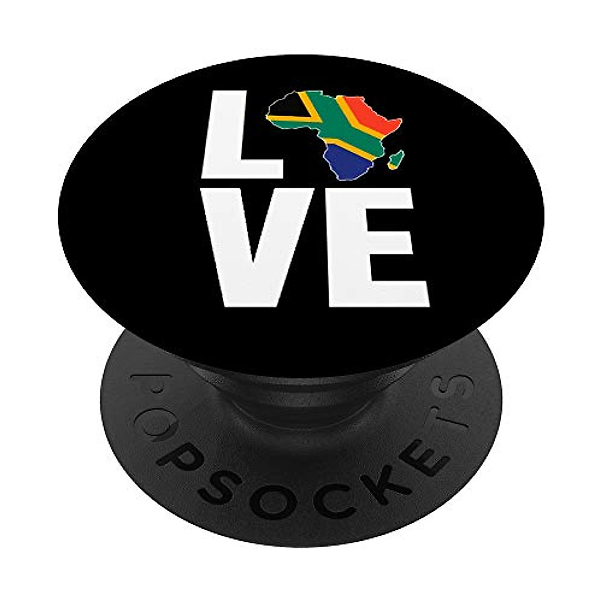 South African Gift Love Flag Colors PopSockets Grip and Stand for Phones and Tablets