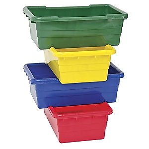 Nest and Stack Storage Container Red- 25"L x 16"W x 8 1/2"D