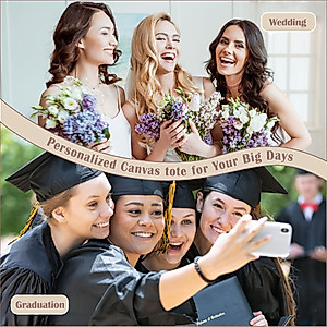 QLOVEA Tote Bag for Women, Initial Beach Bag w Shoulder Strap, 2 Side Pocket and Inner Pocket, Unique Present Bag, Birthday Gift for Mom, Grandma, Aunt, Wife, Coworker, Sister-in-Law Letter J