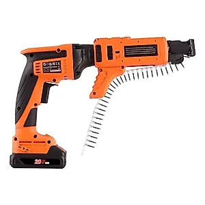 VEVOR Drywall Screw Gun Auto-Feed, 20V Max Collated Drywall Screwgun, 4200RPM Brushless Cordless Drywall Gun Kit with 2 Battery Packs, Belt Clip, Charger, Tool Bag, Screw Length and Depth Adjustable