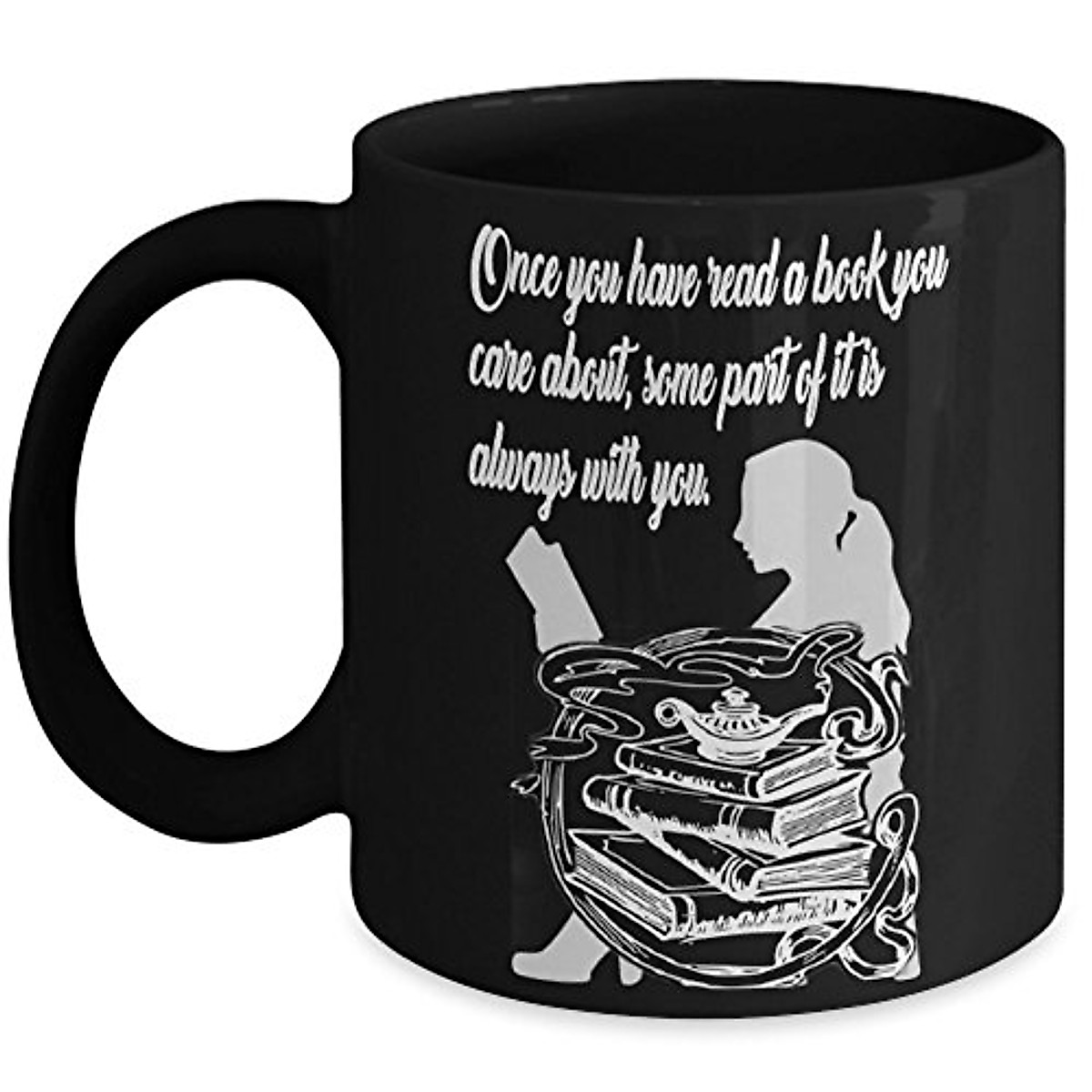 Book Lover Mug (Black) Once You Have Read A Book..., With Image Bookworm Gift, Novelty Gifts, Ceramic Coffee Cup By Vitazi Kitchenware (11 Ounces)