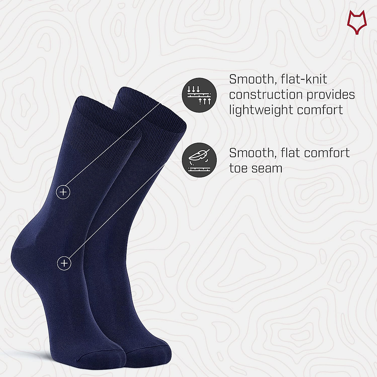 Fox River Standard Wick Dry Auras Ultra-Lightweight Liner Crew Socks, Dark Navy, Small