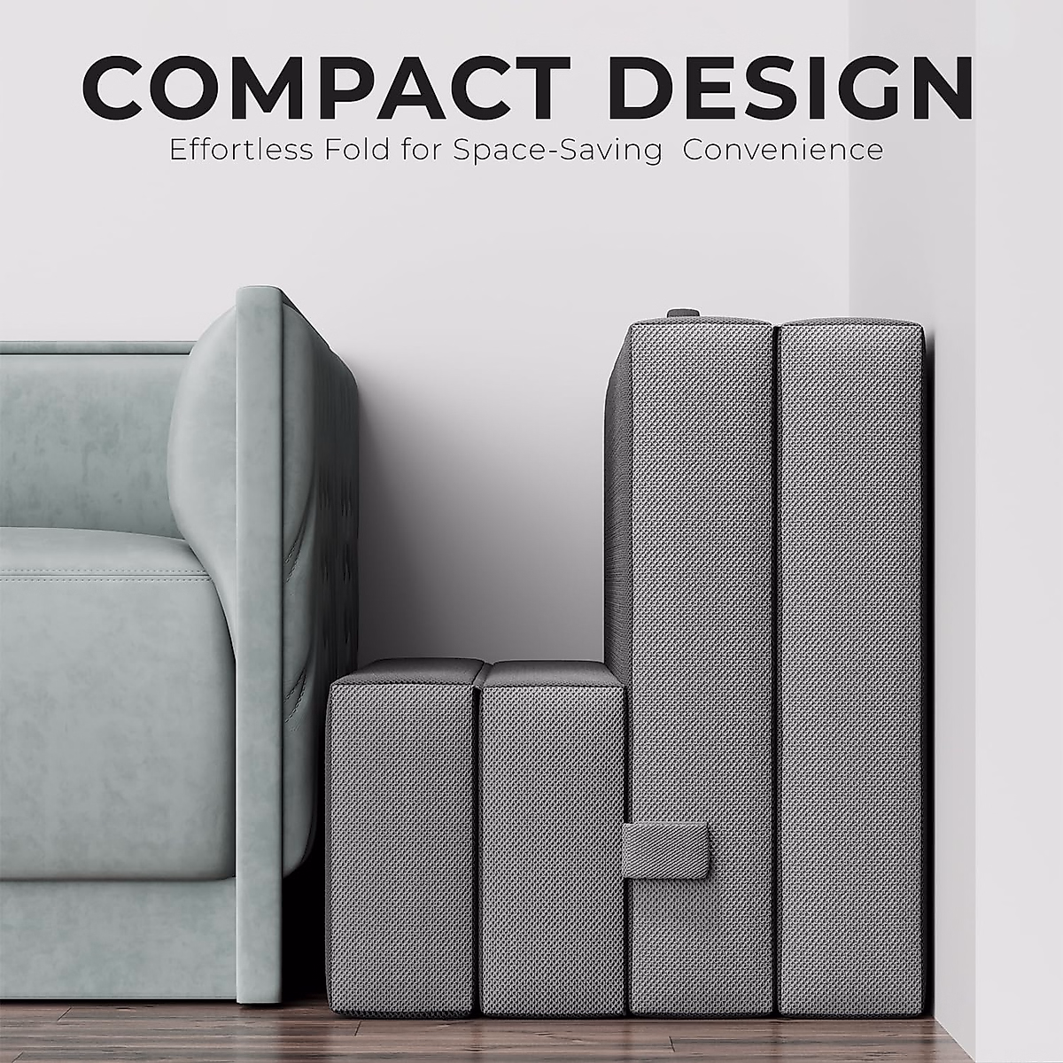 Cozzzi Foldable Mattress Queen Size for Floor and Traveling with Removable Cover - Lightweight and Portable Folding Mattress for Adults & Kids - Compact and Easy to Storage (75in x 58in x 4in)