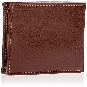 Timberland Men's Leather Passcase Trifold Wallet Hybrid, Cognac (Hundson), One Size