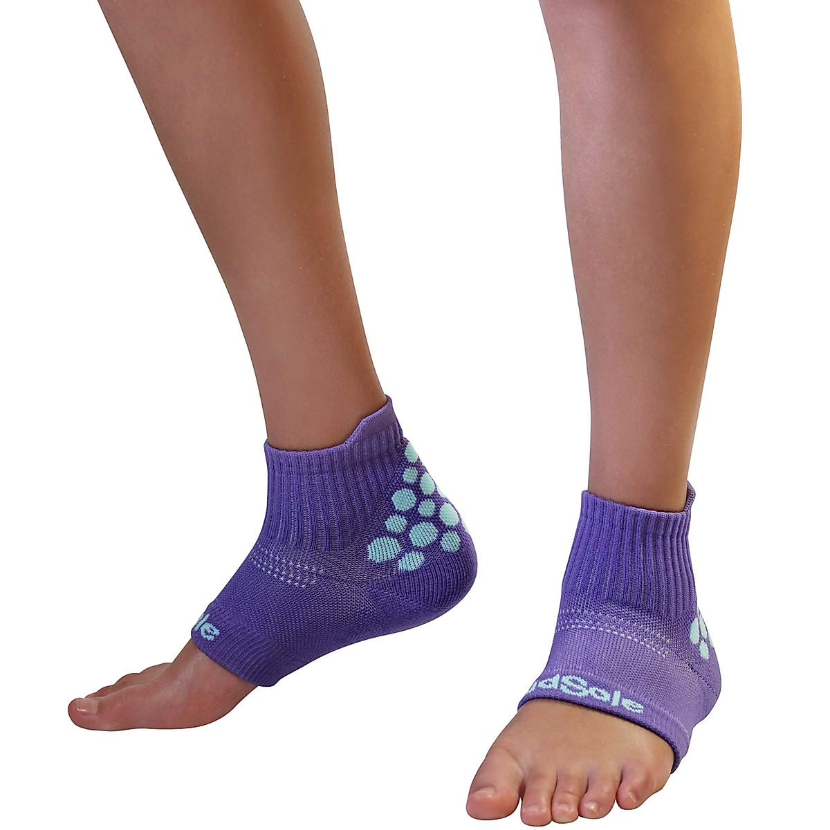 KidSole RX Gel Sports Sock for Kids with heel sensitivity from Severs Disease, Plantar Fasciitis (Toddler 11-2, Purple)