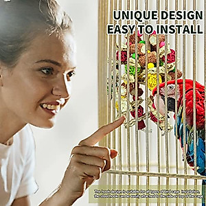 Cokliomc rf-x Parrot Toys, Natural Corn cob Bird chew Toys for Small and Medium-Sized Macaws, African Grey Parrots, Amazon Parrots, Medium-Sized Bird cage Toys