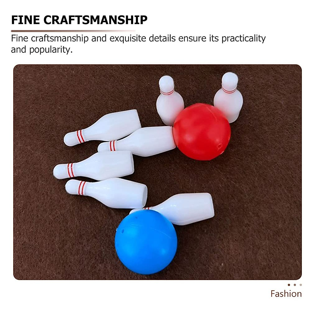 STOBOK 2 Set Miniature Bowling Ball Set Dollhouse Bowling Game Toys Mini Desktop Bowling Model Toy for Dollhouse Decoration Accessories