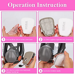 Full Face Respirаtor Reusable, Cover Organic Vapor Anti-fog mask,Full Face Cover, for Paint, Against Dust, Formaldehyde, Polishing, Staining, Car Spraying, Sanding, Cutting and other work protection