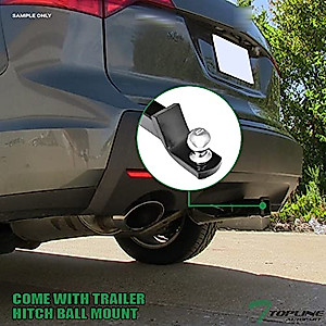Class 3 III Black 2" Rear Bumper Trailer Tow Hitch Towing Mount Receiver Tube with 2 Inch Drop Loaded Ball for 07-13 Acura MDX