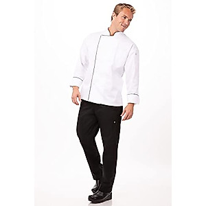 Chef Works Men's Sicily Executive Chef Coat, White, X-Large