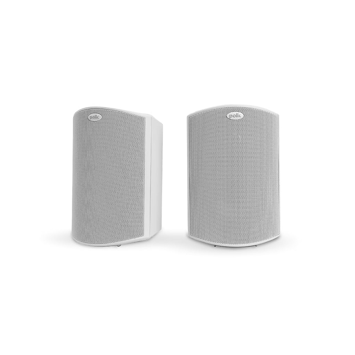 Polk Audio Atrium 4 Outdoor Speakers with Powerful Bass (Pair, White), All-Weather Durability, Broad Sound Coverage, Speed-Lock Mounting System